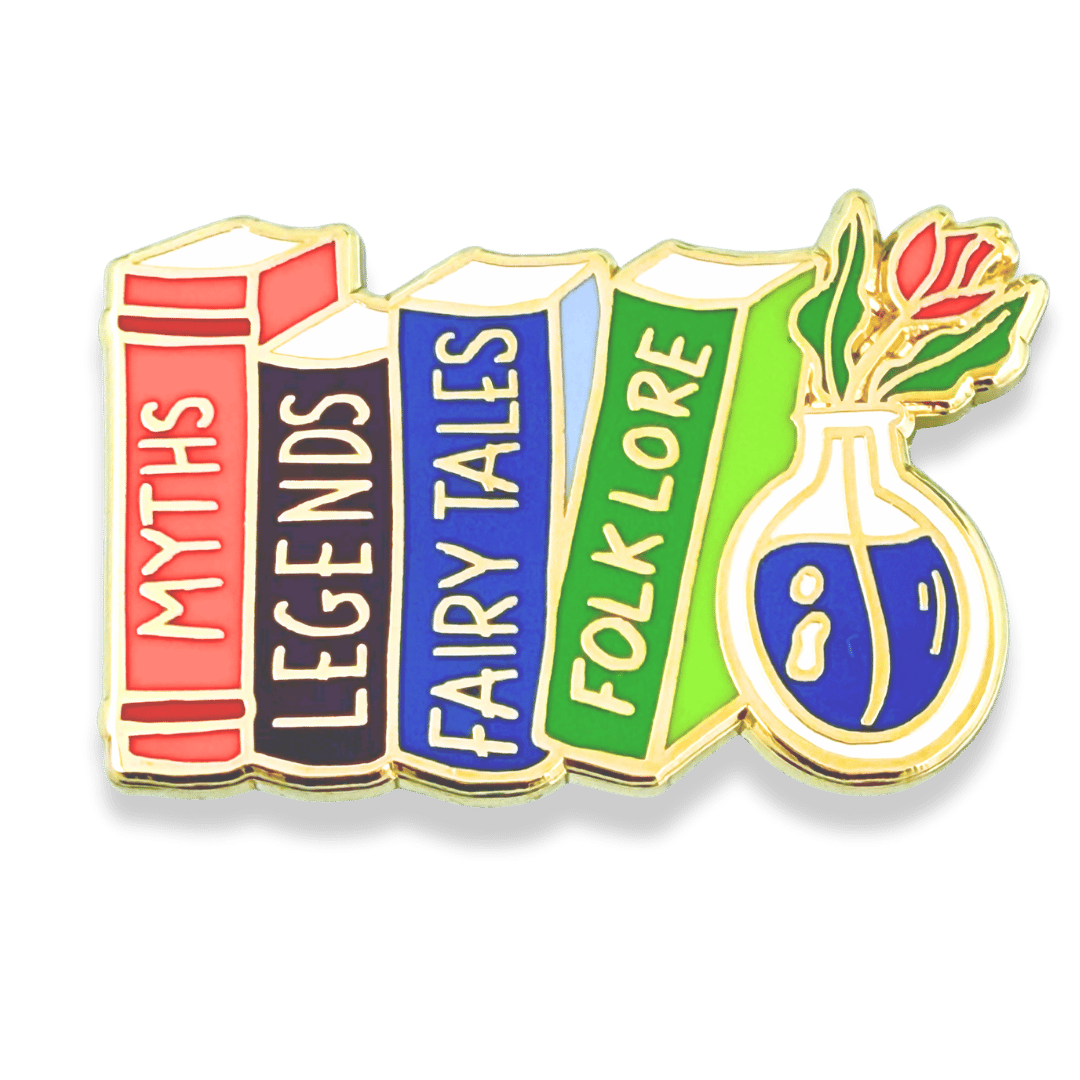 Myths Legends Fairy Tales Folklore Lapel Pin – Fiction Over Reality